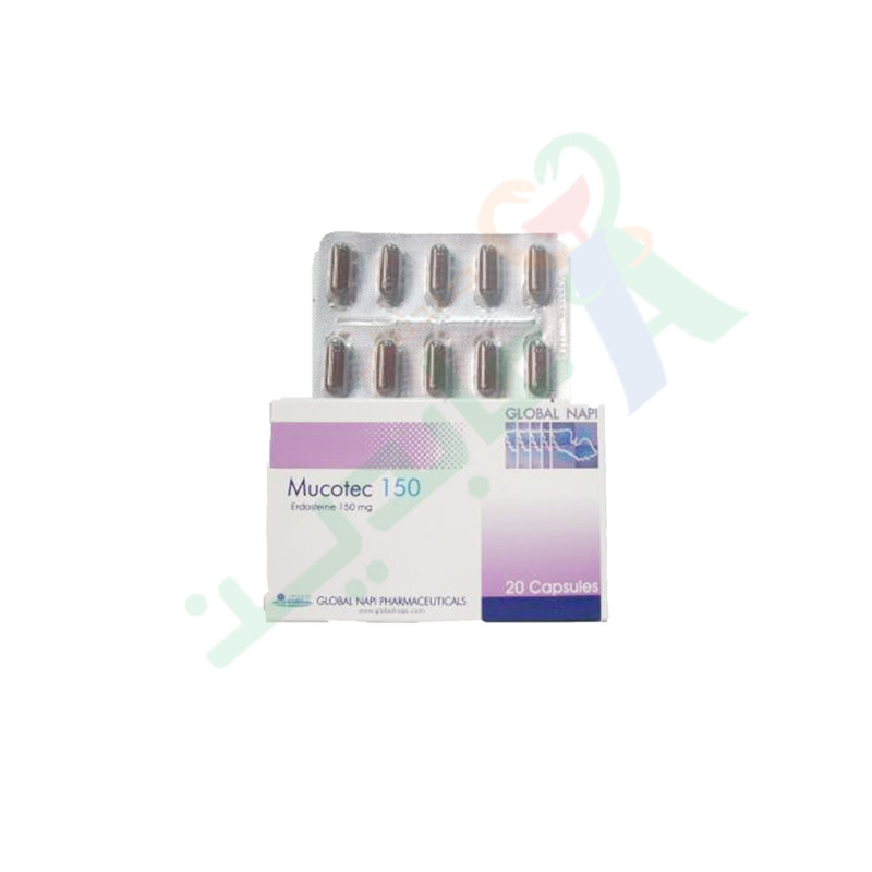 MUCOTEC 150 MG 20 CAPSULES | Abdin Pharmacies