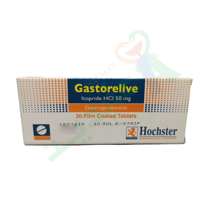 GASTORELIVE 50 MG 30 TABLET | Abdin Pharmacies