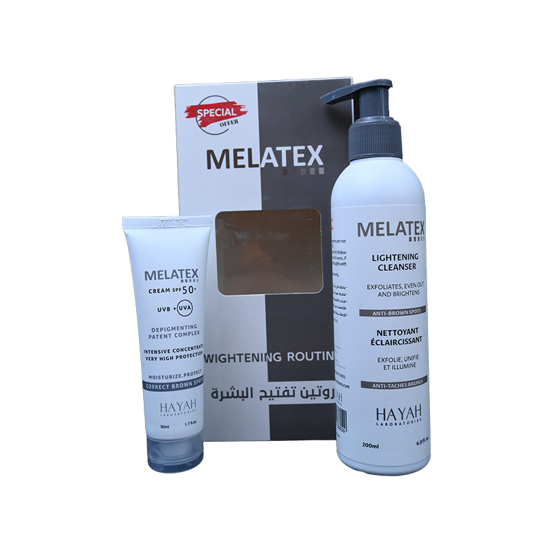 HAYAH MELATEX LIGHTEING CLEANSER+CREAM SPF50 OFFER | Abdin Pharmacies